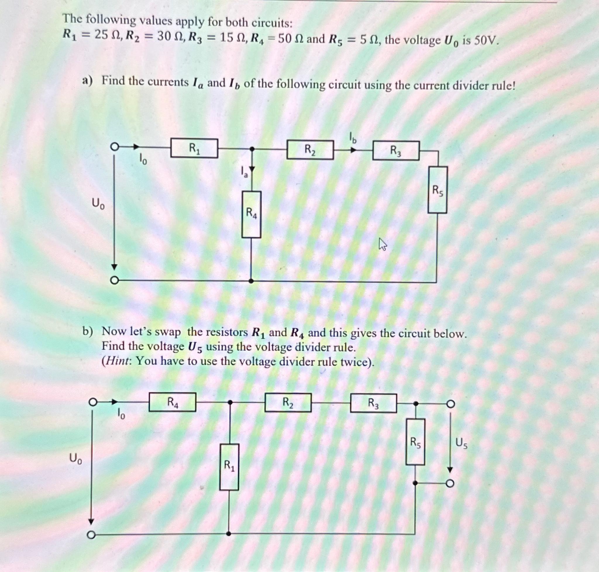 Solved The following values apply for both circuits: | Chegg.com