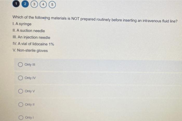 Solved 1 2 Which of the following materials is NOT prepared | Chegg.com
