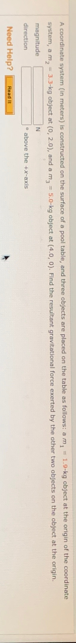 Solved magnitudedirectionabove the +x-axisNeed Help | Chegg.com