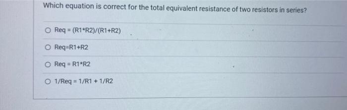 Solved Given the following circuit: R1 { V1 R2 V2 What is | Chegg.com