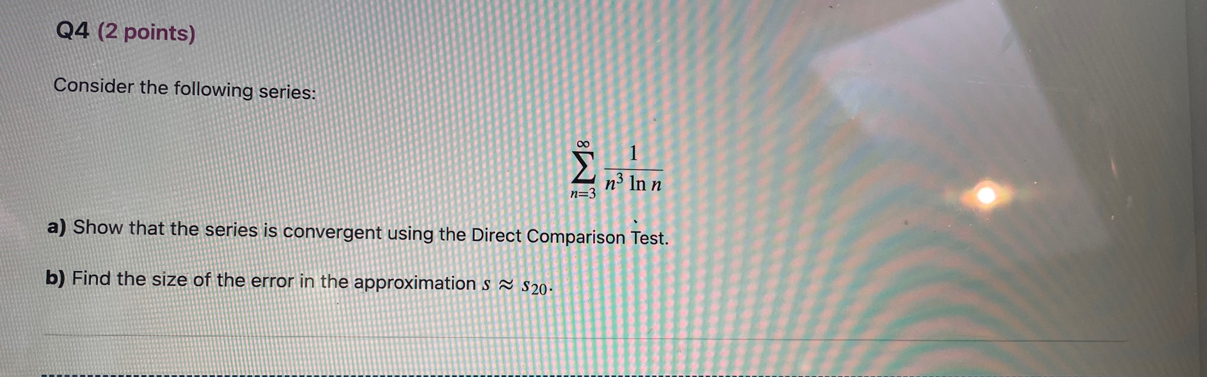 Solved Q4 (2 ﻿points)Consider the following | Chegg.com