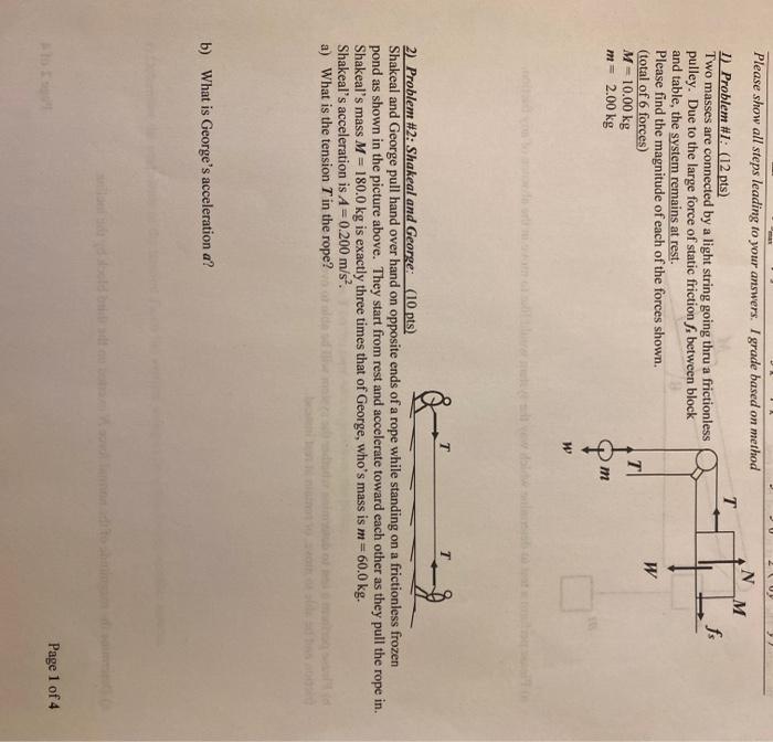 Solved Please show all steps leading to your answers. I | Chegg.com