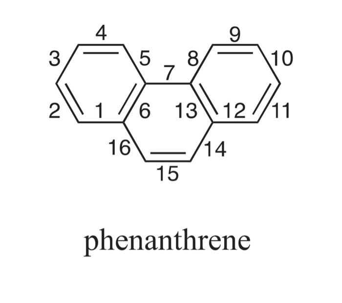 Solved Phenanthrene has five resonance structures.Write five | Chegg.com