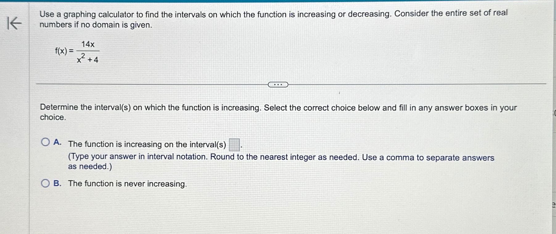 Solved Use a graphing calculator to find the intervals on | Chegg.com