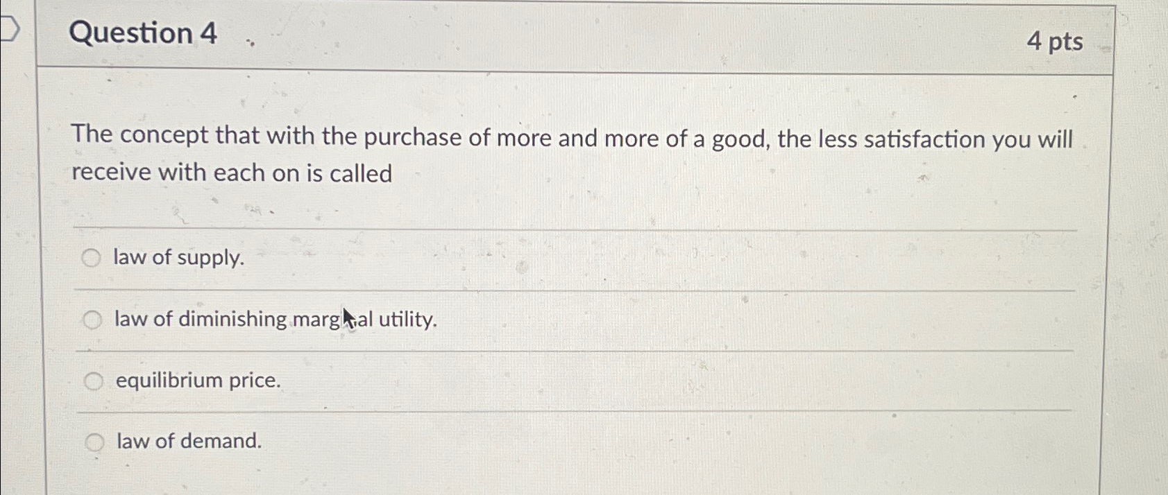 Solved Question 44 ﻿ptsThe concept that with the purchase of | Chegg.com