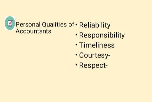 Solved Explain the personal qualities of an accountant | Chegg.com
