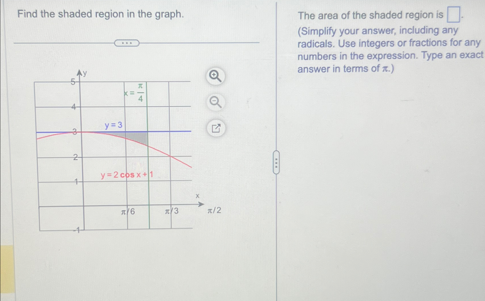 Solved Find the shaded region in the graph.q,The area of the | Chegg.com
