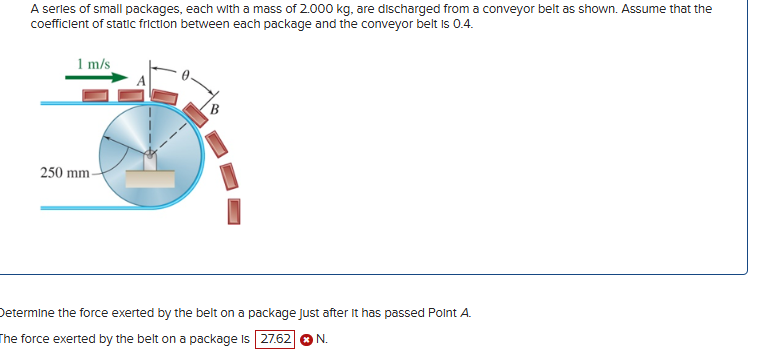 Solved A serles of small packages, each with a mass of 2.000 | Chegg.com