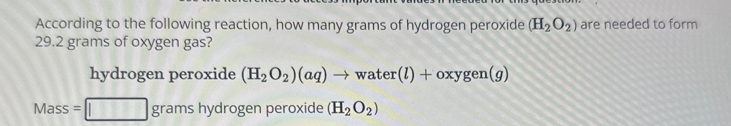 Solved According to the following reaction, how many grams | Chegg.com