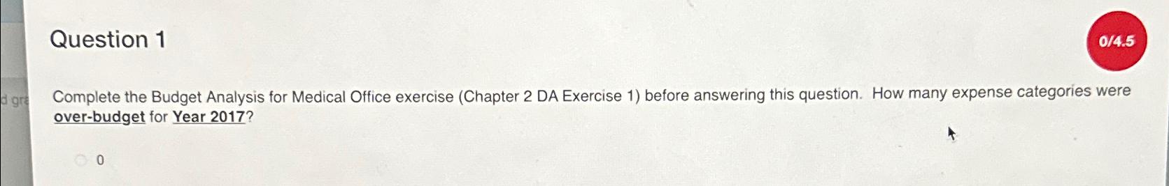 Solved Question 104.5Complete the Budget Analysis for | Chegg.com