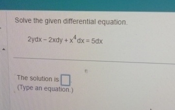 Solved Solve the given differential | Chegg.com