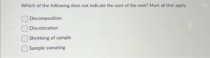 Solved Which of the following does not indicate the start of | Chegg.com