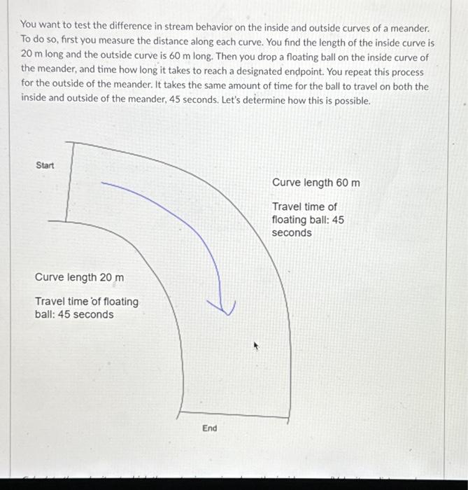 Solved You want to test the difference in stream behavior on | Chegg.com