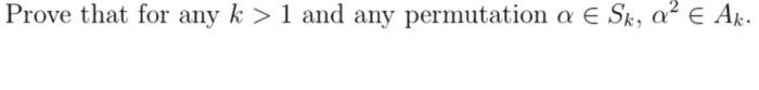 Solved Prove that for any k>1 and any permutation | Chegg.com