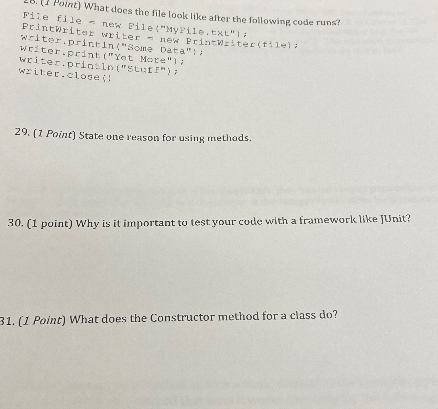 Solved (1 ﻿Point) ﻿What does the file look like after the | Chegg.com