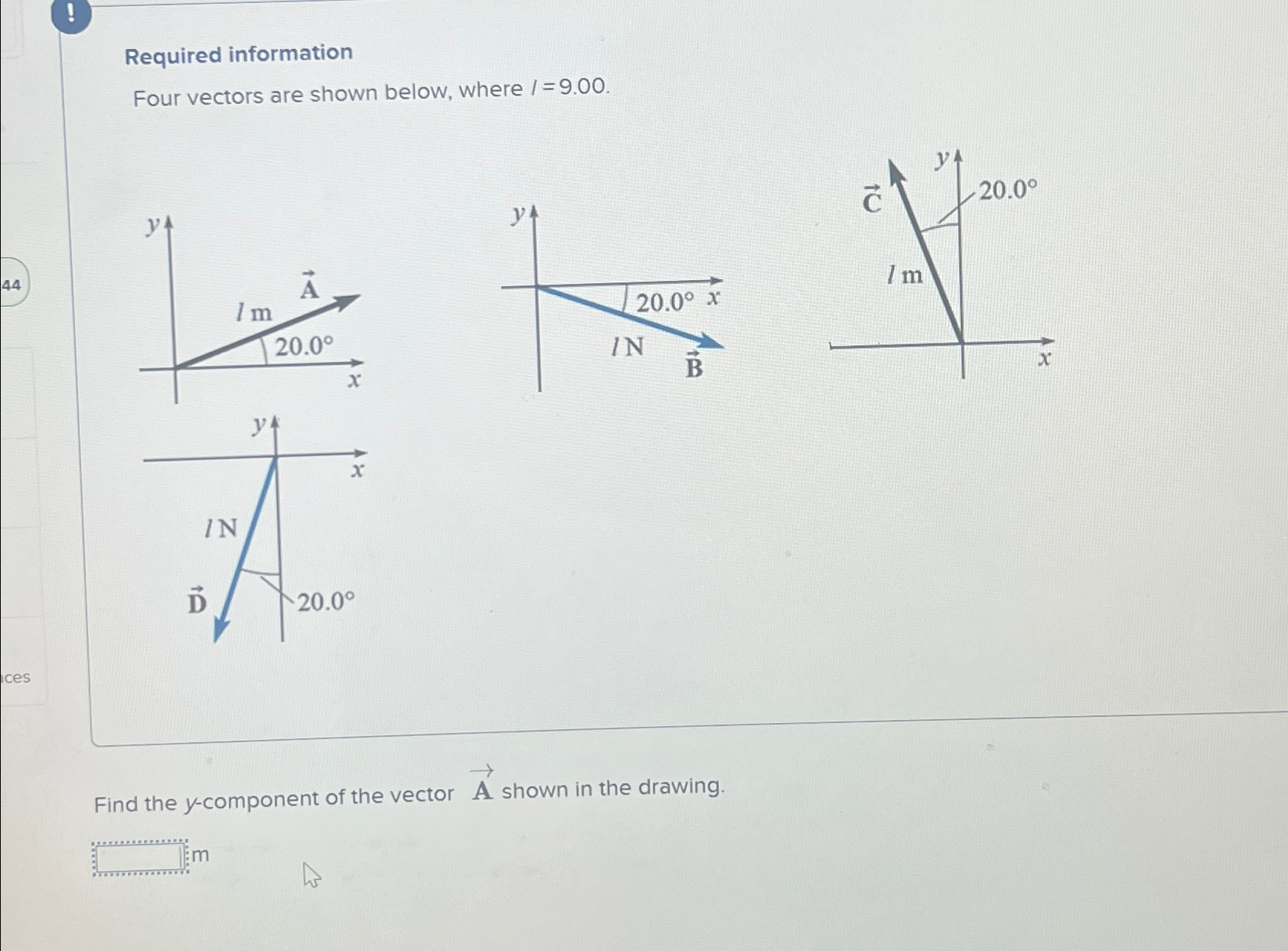 Solved !Required informationFour vectors are shown below, | Chegg.com