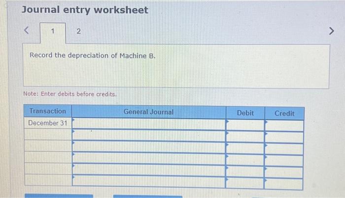Solved Journal entry worksheet Record the depreciation of | Chegg.com