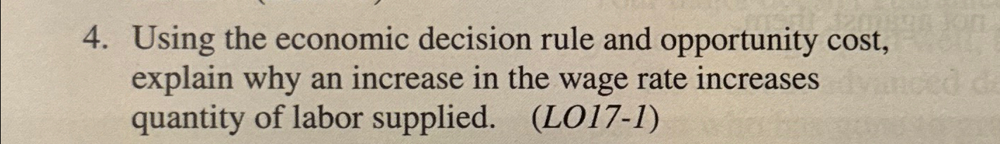 Solved Using the economic decision rule and opportunity | Chegg.com