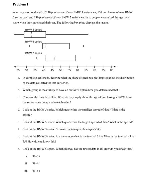 Solved A survey was conducted of 130 purchasers of new BMW 3 | Chegg.com