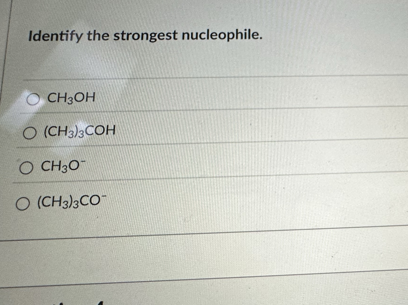 Solved Identify the strongest | Chegg.com