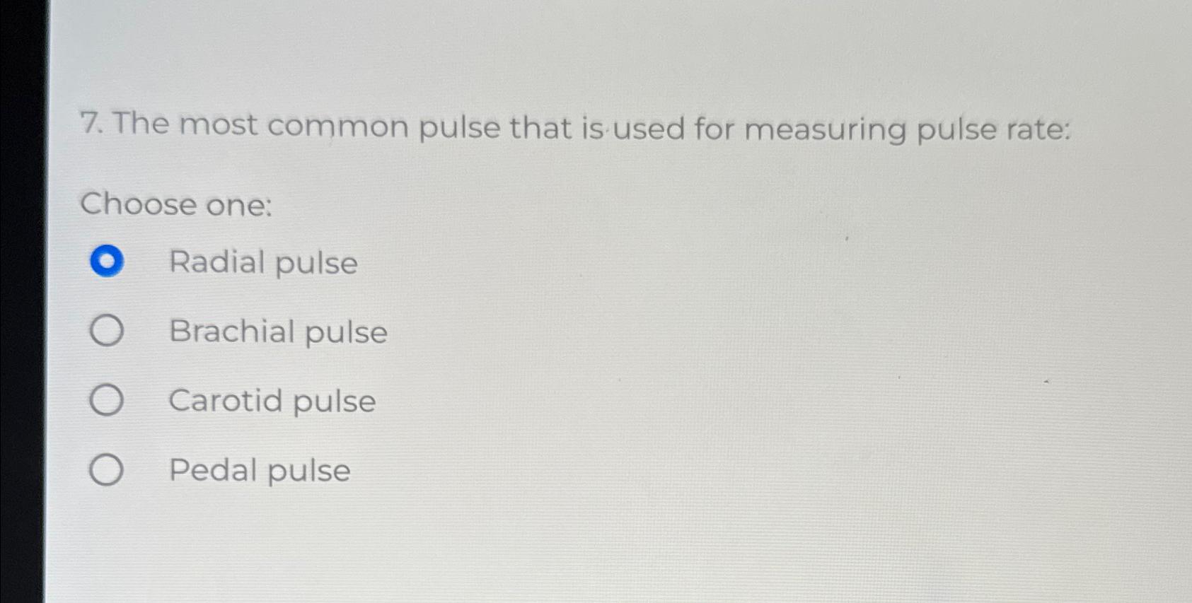Solved The most common pulse that is used for measuring | Chegg.com