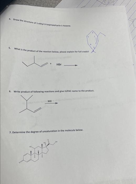 Solved 4. Draw the structure of | Chegg.com