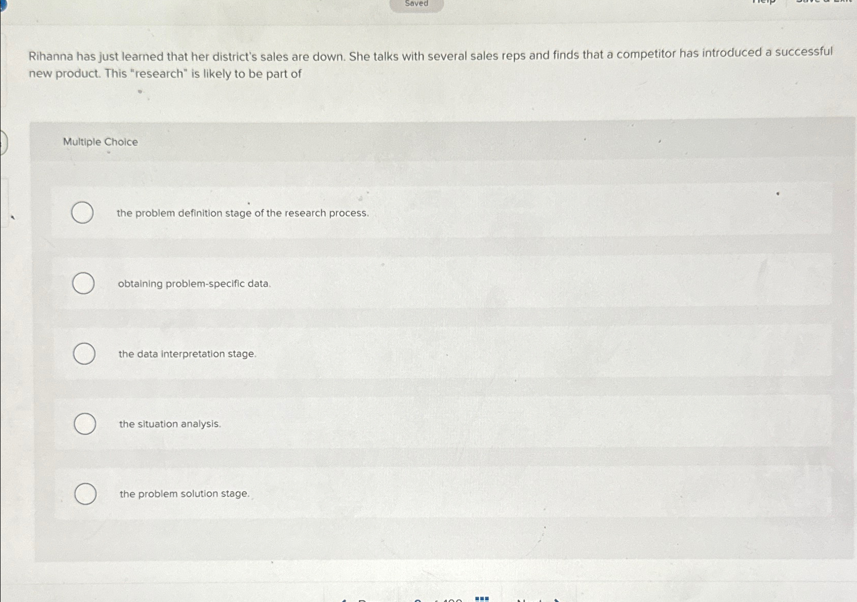 Solved SavedRihanna has just learned that her district's | Chegg.com