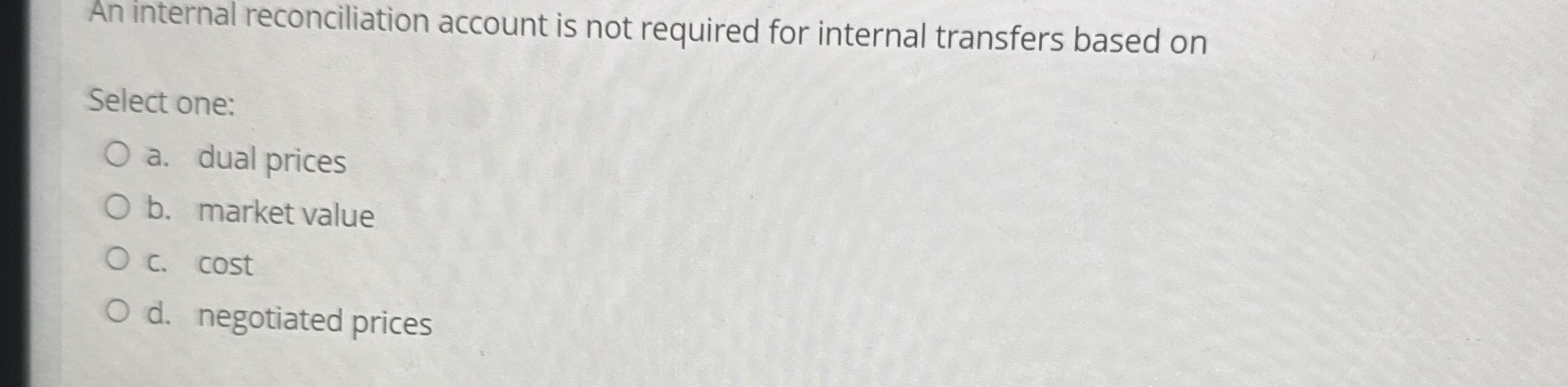 Solved An internal reconciliation account is not required | Chegg.com
