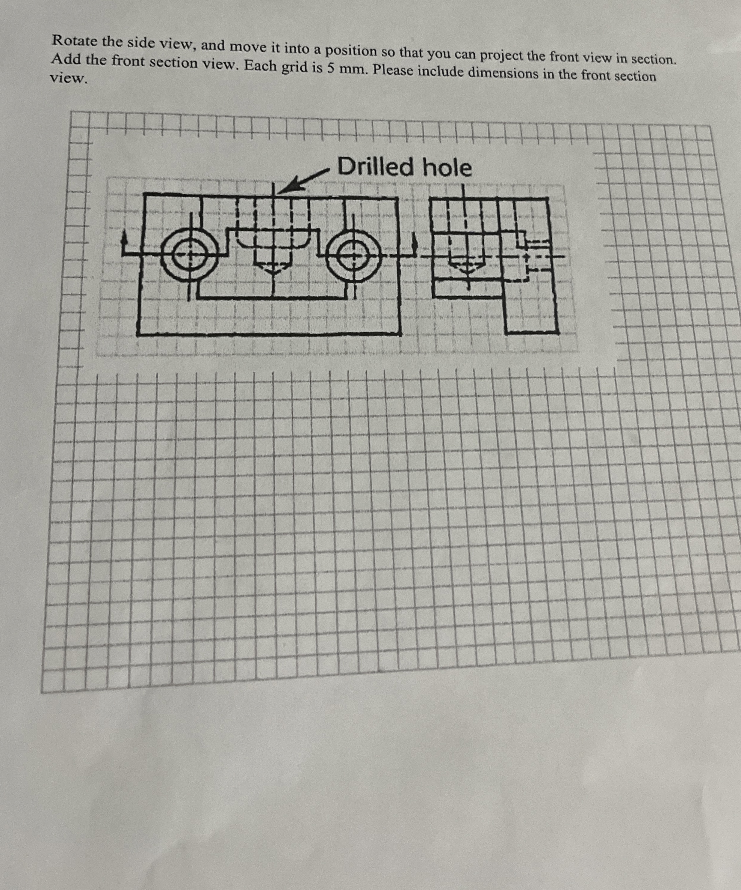 Solved Rotate the side view, and move it into a position so | Chegg.com