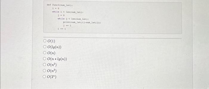 Solved For each of the following functions, use big-O | Chegg.com