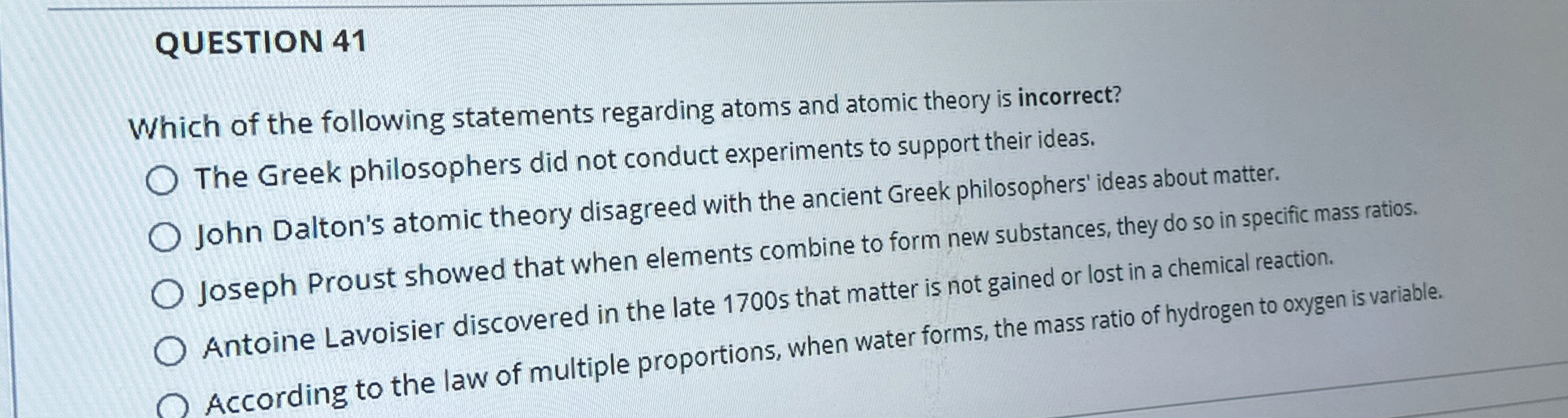 Solved QUESTION 41Which of the following statements | Chegg.com