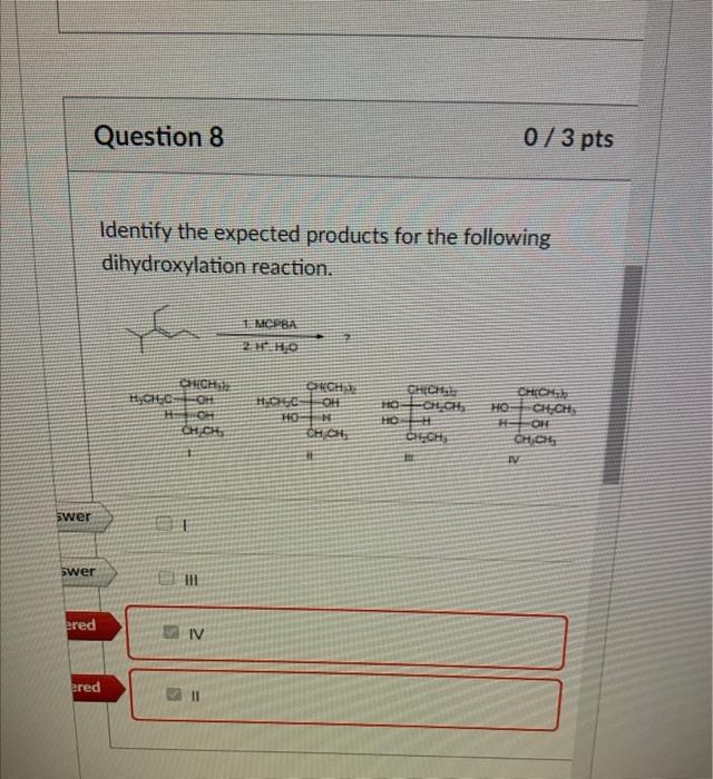 Solved Identify the expected products for the following | Chegg.com