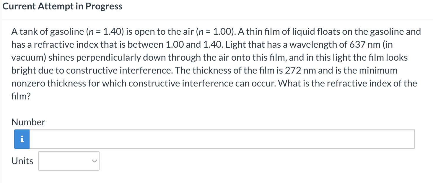 Solved Current Attempt in ProgressA tank of gasoline ( \( | Chegg.com