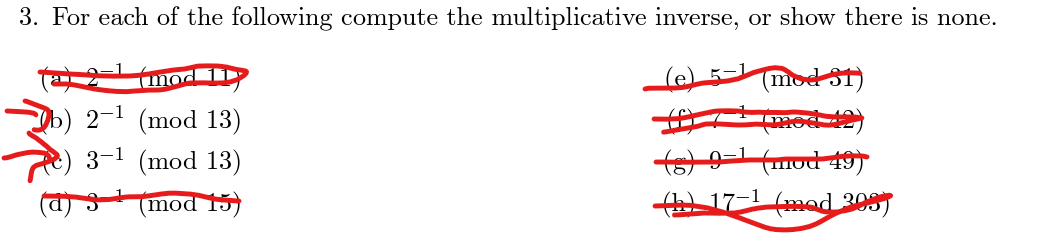 Solved For each of the following compute the multiplicative | Chegg.com