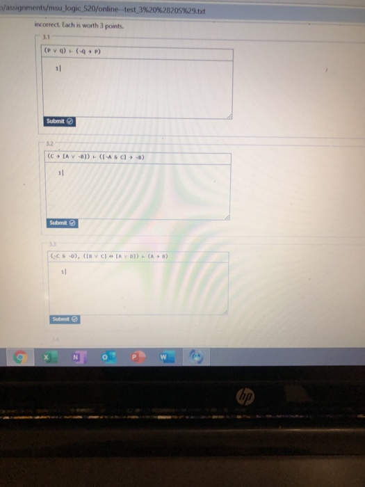 Solved Assignmentsmsu Logic 