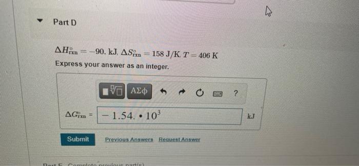 Solved In addition, predict under what temperatures (all | Chegg.com