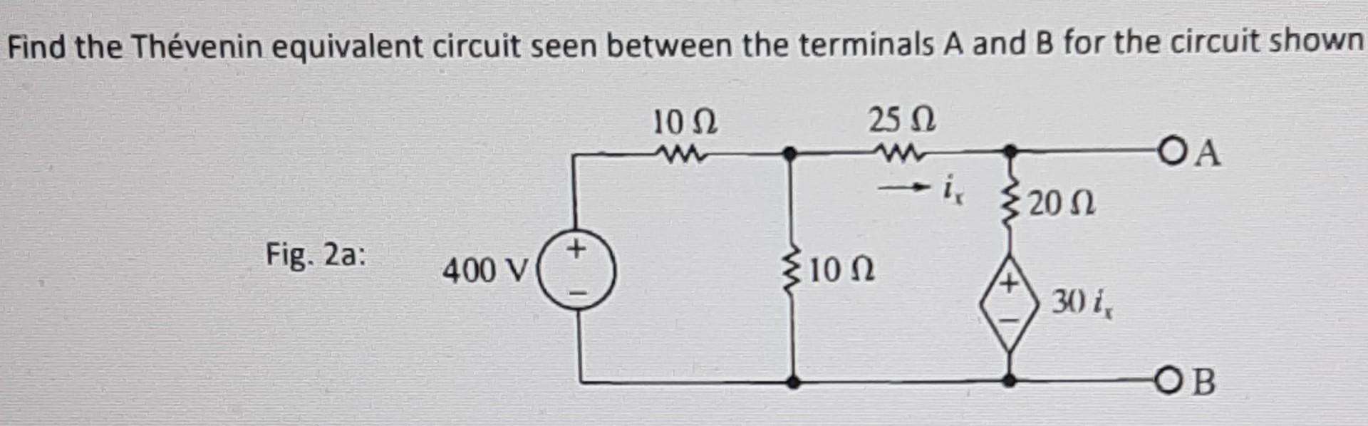 Solved Find the Thévenin equivalent circuit seen between the | Chegg.com