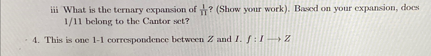 Solved What is the ternary expansion of 111 ? (Show your | Chegg.com