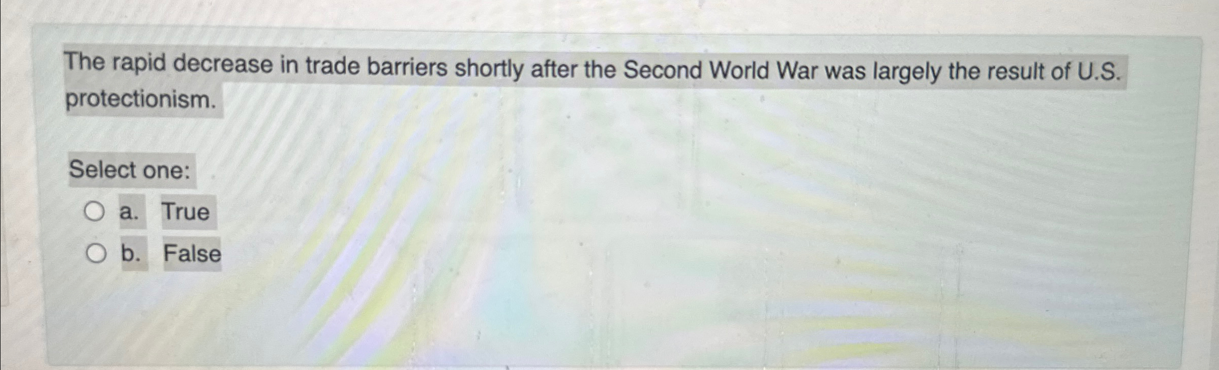 Solved The rapid decrease in trade barriers shortly after | Chegg.com