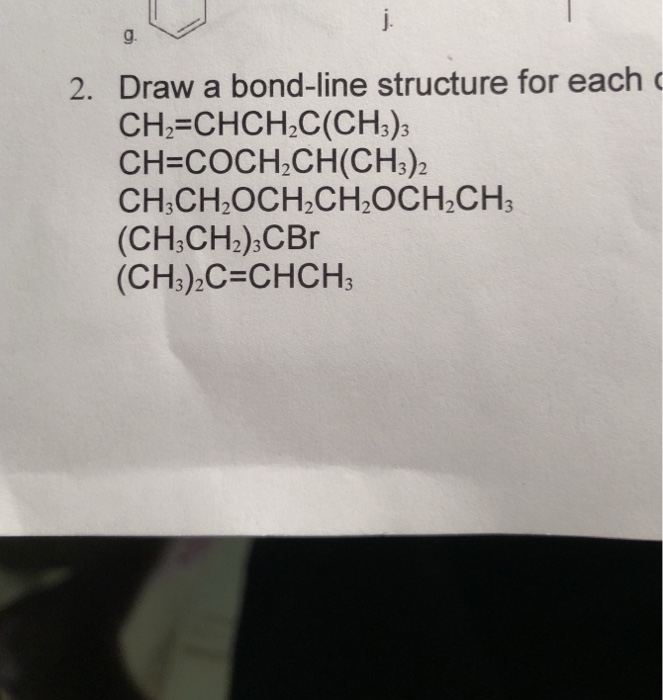Solved 2. Draw a bond-line structure for each | Chegg.com