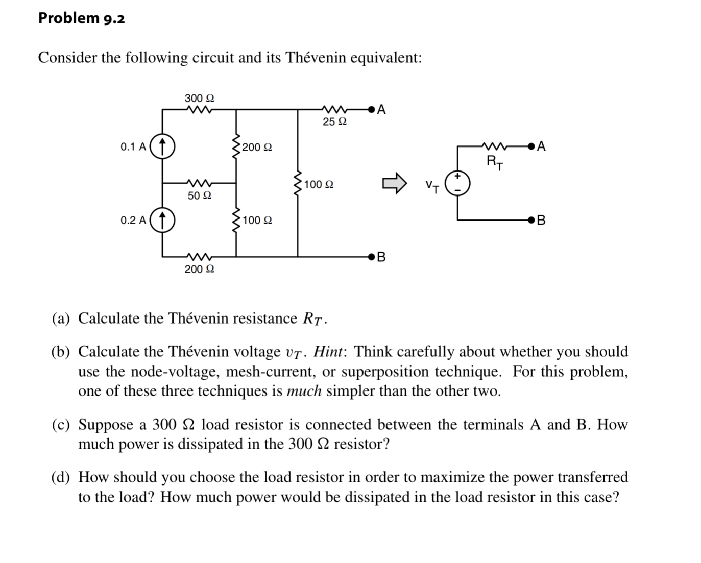 Solved Problem 9.2Consider the following circuit and its | Chegg.com