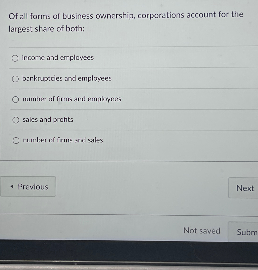 Solved Of all forms of business ownership, corporations | Chegg.com