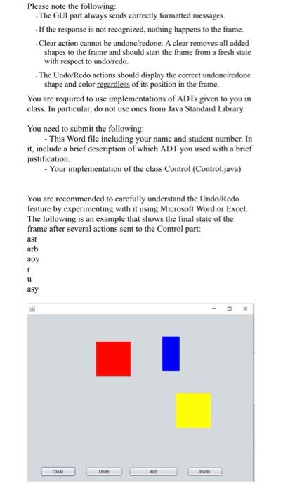 Solved In this assignment, you will implement the Undo-Redo | Chegg.com