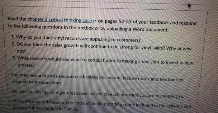 Solved Read the chapter 2 critical thinking case c on pages | Chegg.com