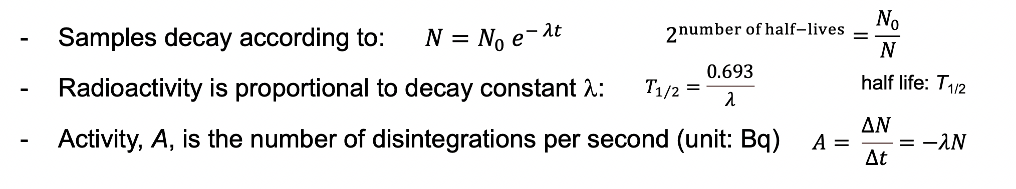 High Quality SOLUTION Samples decay according to: | Chegg.com