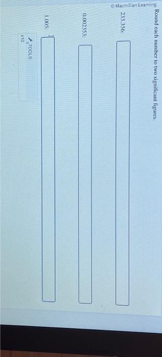 Solved Round each number to two significant figures. | Chegg.com