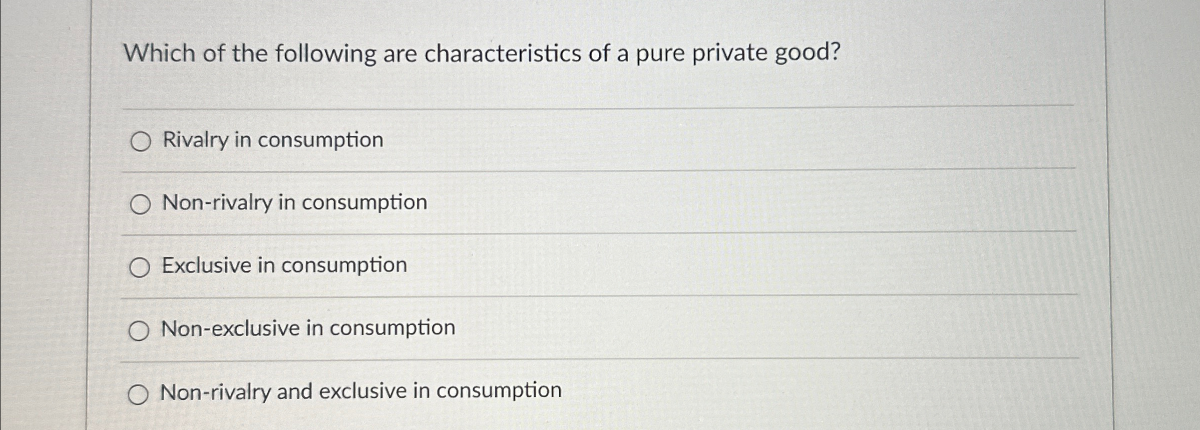 Solved Which of the following are characteristics of a pure | Chegg.com