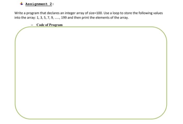 Solved Assignment 2 Write A Program That Declares An 9713