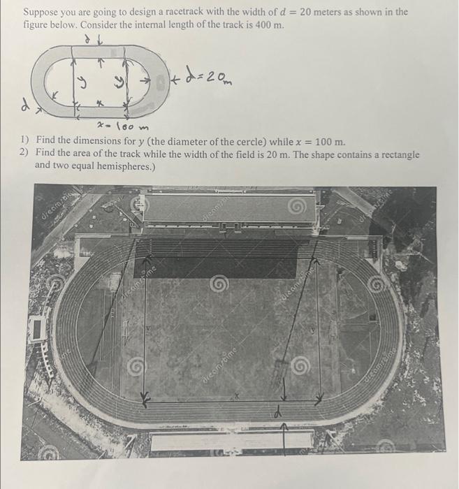 Suppose you are going to design a racetrack with the | Chegg.com