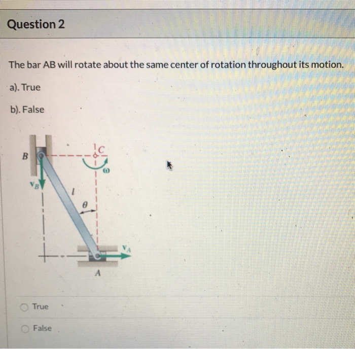 Solved At the instant shown, the bar AB is rotating about | Chegg.com
